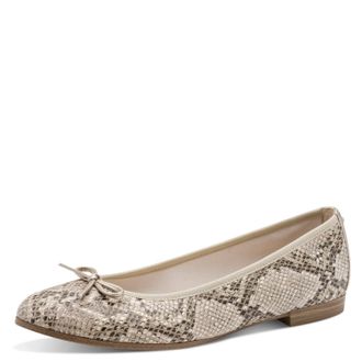 Tamaris Ballerina TAMARIS, Damen, Gr. 38, beige snake, Lederimitat, Textil, Reptilienpr&auml;gung, Schuhe Ballerina, Schlupfschuh, Fr&uuml;hlingsschuh, Businessschuh im