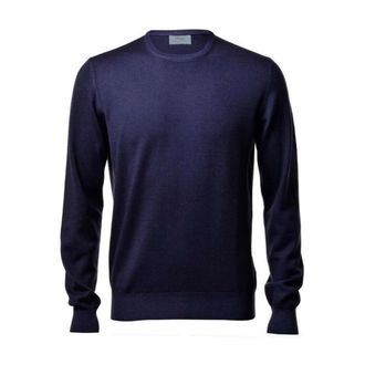 Gran Sasso Rundhals-Strickware - - Knitwear - Herren - Blau - 3XL