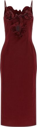 Magda Butrym Robe Au Genou - Bordeaux