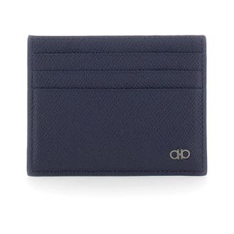 Ferragamo Micro Gancini Kartenetui - - Accessories - Herren - Blau - ONE SIZE