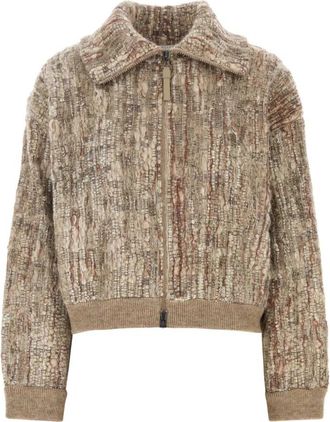 Brunello Cucinelli Tweed Jackets - - Jackets - Damen - Mehrfarbig - L