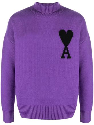 Ami pull Ami de Coeur à col roulé - Violet