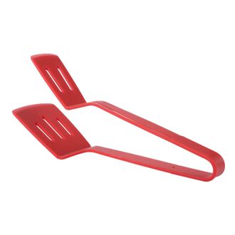 Generic Doppelter Pfannenwender, 2-in-1 Flip-Spatel, 30,5 cm, Edelstahl, K&uuml;che, Silikon, Servierzange, K&uuml;chenspachtel, tragbare gebratene Fischklemme, Grillsp