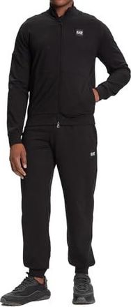 Emporio Armani Emporio Armani Ensemble de sport pour homme, veste avec fermeture &eacute;clair et pantalon de jogging, noir, Noir, L