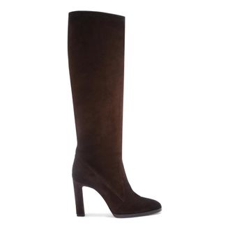 Santoni Wildleder-Stiefel mit hohem Absatz - - Shoes - Damen - Braun - 40 EU
