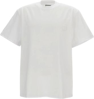 Wooyoungmi Wooyoungmi, Homme, Tops, Blanc, Taille: XL T-shirt Logo Arri&egrave;re en Coton