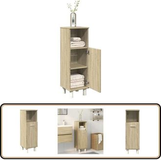 vidaXL Badschrank Sonoma-Eiche 30,5x30x95 cm Holzwerkstoff - Vidaxl
