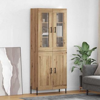 vidaXL vidaXL Haut Armoire Montage mural Ch&ecirc;ne artisanal 69,5 x 34 x 180 cm