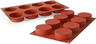Silikomart | SF119 Silikonform für Monoportionen ZYLINDER, Antihaft, 8 Kavitäten, Packung mit 1 Kuchenform, Ø 63 h 40 mm Volumen 8 x 123 ml Tot. 984 ml