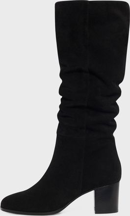 Gerard Darel Bottes en cuir velours - TINA - Noir