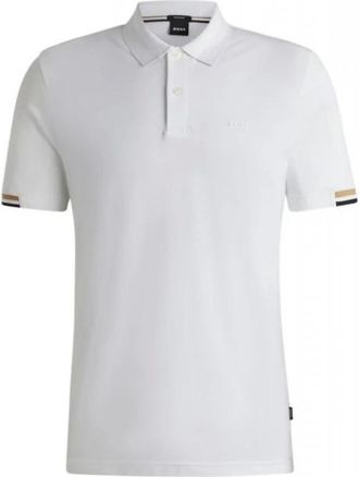 HUGO BOSS Homme, Tops, Blanc, Taille: XL Polo &agrave; logo caoutchout&eacute;
