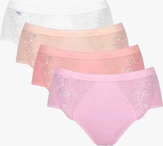 sloggi Lot de 4 slips en coton m&eacute;lang&eacute;