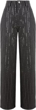 Rotate Jean à rayures pailleté