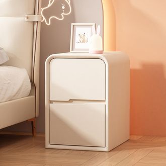 Generic Nachttisch Mit 2 Schubladen - Platzsparender Nachttisch for Schlafzimmer Oder Wohnzimmer(Fruit+White,50cm)