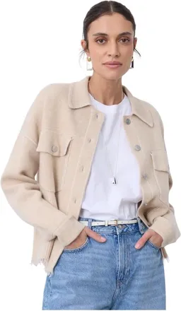 Notshy Femme, Vestes, Beige, Taille: 38 FR Levo Cashmere Jacket