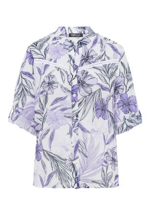 Frank Walder Klassische Bluse mit zartem Bl&uuml;tenprint