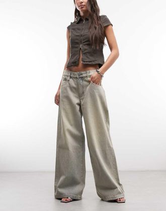 Abrand Superweite Jeans in Blau, Kombiteil