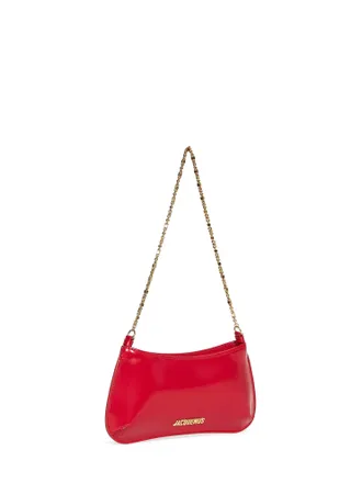 Jacquemus Womens Shoulder Bag Bisou Chaine White Calf Leather