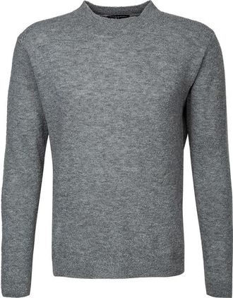 Daniele Fiesoli Herren Pullover grau Merinowolle unifarben