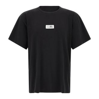 Maison Margiela Relaxed Baumwoll-T-Shirt - - Tops - Herren - Schwarzk - M