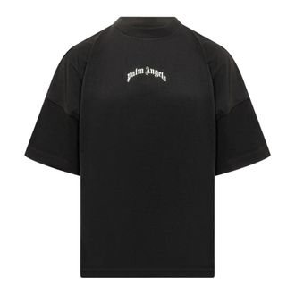 Palm Angels Homme, Tops, Noir, Taille: M Classic Logo Over Tee