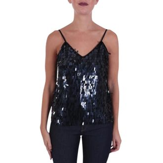 Pinko Tosca Sequin Top - - Tops - Damen - Schwarzk - L