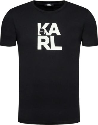 Karl Lagerfeld Homme, Tops, Noir, Taille: M T-shirt Cotone