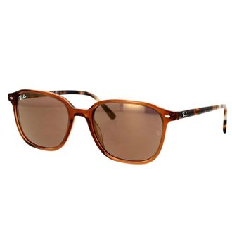 Ray-Ban unisex, Accessoires, Brun, Taille: 53 MM Lunettes de Soleil Iconiques Leonard Rb2193