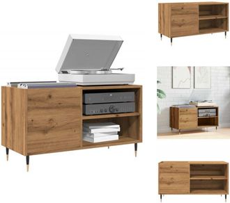 vidaXL Vidaxl - Plattenschrank Artisan-Eiche 84,5x38x48 cm Holzwerkstoff - Plattenschrank - Plattenschränke - Plattenspieler Schrank - Vinyl Schrank