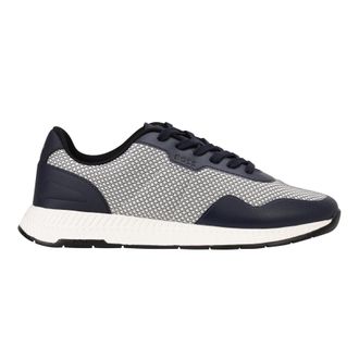 HUGO BOSS Titanium Sneaker f&uuml;r Herren, Netzmaterial, niedrig geschnitten (Dunkles Marineblau/Wei&szlig;)
