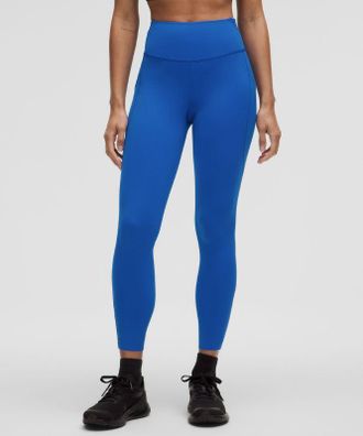 lululemon Fast and Free Leggings mit hohem Bund 5 Taschen f&uuml;r Frauen - 64 cm - Neon - Gr&ouml;&szlig;e 10