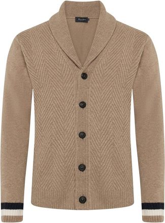 Maerz Strickjacke aus Merinowolle mit Fischgr&auml;t-Webstruktur in