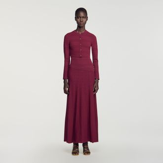Sandro Cardigan court en maille pointelle