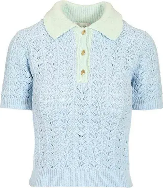 Forte_Forte Poloshirt - Hellblau