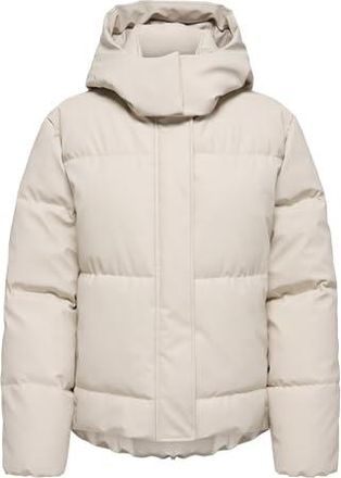 Only Only Coated Puffer Jacket Onlagnes Veste matelass&eacute;e rev&ecirc;tue OTW, Pierre Pumice, X_s Femme