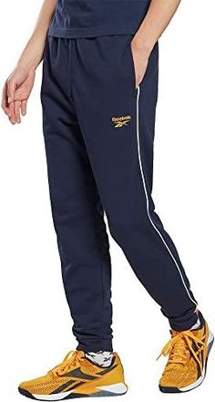Reebok WOR Pantalon de Jogging passepoilé pour Homme (1/1), Bleu Marine, Taille L