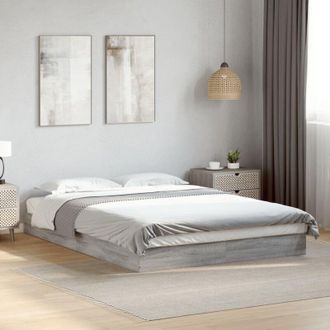 vidaXL Bettgestell Grau Sonoma 140x200 cm Holzwerkstoff Vidaxl