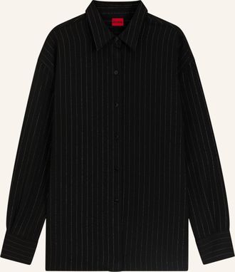 HUGO BOSS Hugo Business Bluse Eskil Oversize Fit schwarz