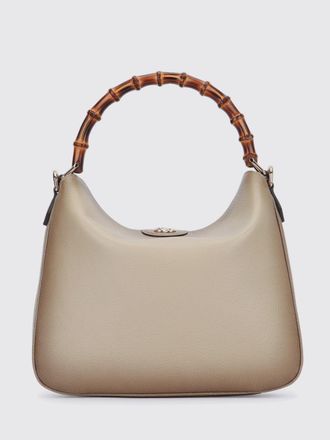 Gucci Diana Handtasche von aus genarbtem Leder mit Bambusgriff und GG-Logo