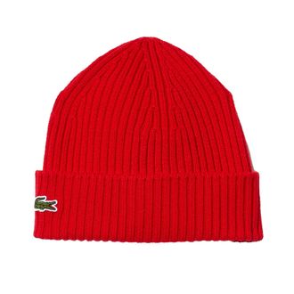 Lacoste Caps & M&uuml;tzen - Lacoste LACOSTE Unisex M&uuml;tze - Strickm&uuml;tze, Beanie - Gr. ONE SIZE - in Rot - f&uuml;r Damen