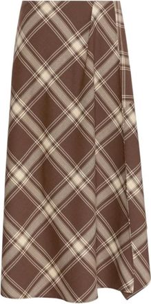 Max Mara Jupe Midi portefeuille - Femme - Jupes - Brun - Taille: 38 FR