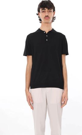 Daniele Fiesoli Homme, Tops, Noir, Taille: 2XL Polo en coton cr&ecirc;pe