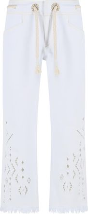 Isabel Marant Isabel Marant Pantalon en denim de coton blanc Alison