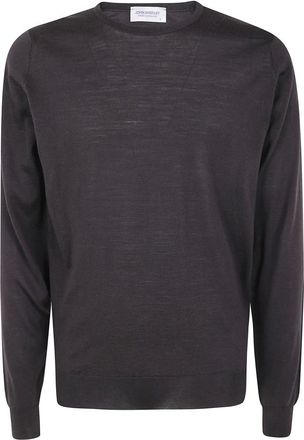 John Smedley Homme, Pulls, Brun, Taille: 2XL Pull &agrave; col rond dans le style Lundy
