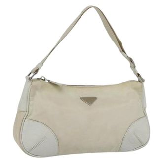 Prada Sac bandouli&egrave;re en nylon vintage Pre-owned - Femme - Pre-owned - Beige - Taille: ONE Size