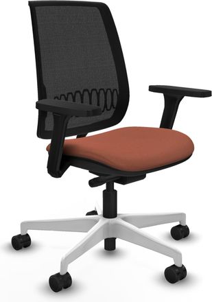 Piqueras y Crespo Alares Stuhl mit 3D-Armlehnen, h&ouml;henverstellbare Lendenwirbelst&uuml;tze, ausgestattet mit Syncro/Traslack und eingespritztem Schaum. Mit Rollen von 65 mm 