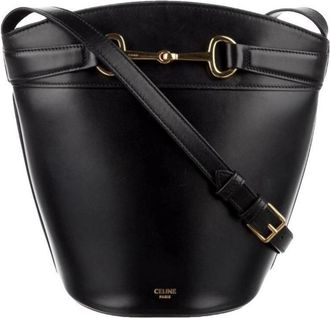 Celine Black Leather Tote