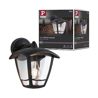 Paulmann 94392 luminaire dextérieur applique dext. Classic Curved IP44 gradable éclair. ext. Clair, Noir lampe dext. plastique lampe de jardin E27