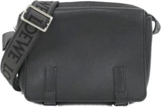 Loewe unisex, Pre-owned, Noir, Taille: ONE Size Sac bandouli&egrave;re en cuir de veau Pre-owned