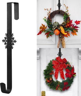 Generic Kranzaufh&auml;nger f&uuml;r Haust&uuml;r, 38,1 cm, stabile Metall-Kranz-T&uuml;raufh&auml;nger, T&uuml;rhaken f&uuml;r Veranda, Girlande, Haken f&uuml;r Halloween, Weihnachtsdekorationen (s